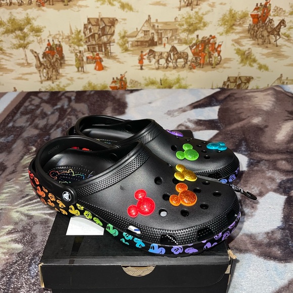 CROCS | Shoes | New Mens Crocs Classic Disney Rainbow Celebration Clog ...